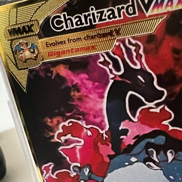 Pokémon | Toys | Charizard Vmax 80hp Gold Metal Pokmon Card Red Edition ...